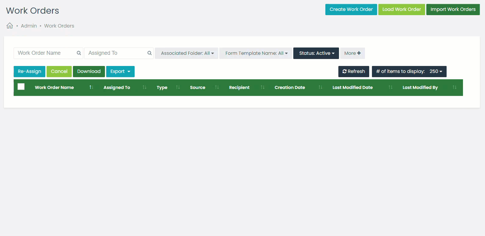 Dispatching Work Orders from the Portal