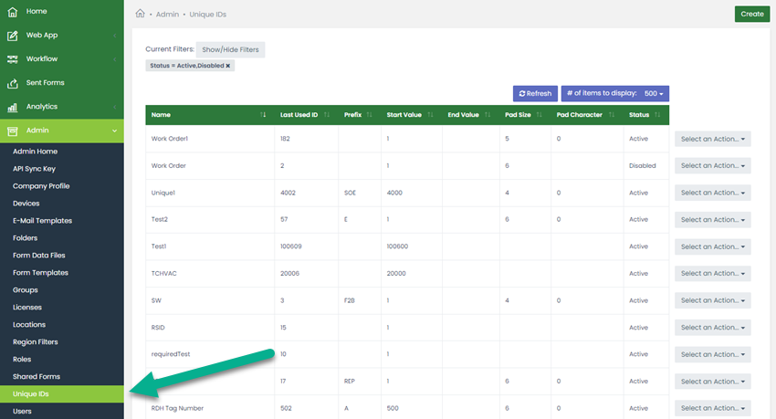 Managing Unique IDs in the Portal
