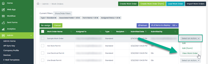 Managing Work Orders